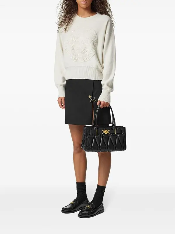 Versace Medusa '95 Quilted Tote Bag - Black