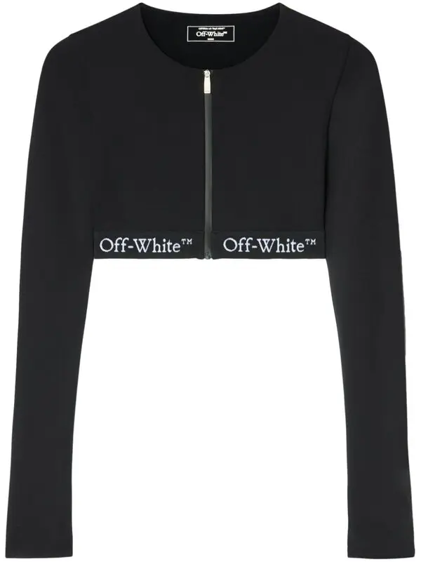 Off-White Logo-band Crop Top - Black