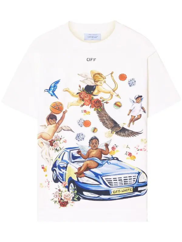 Off-White Fresco Car T-shirt - White