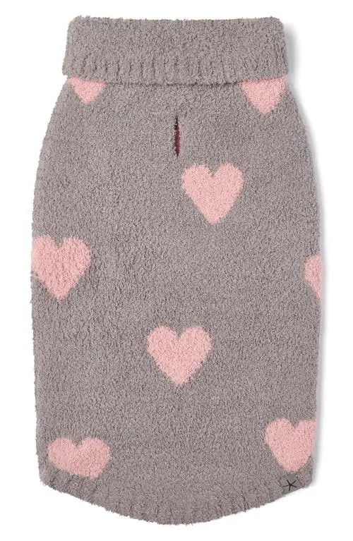Barefoot Dreams Cozychic® Heart Print Pet Sweater - Beach Rock-bloom