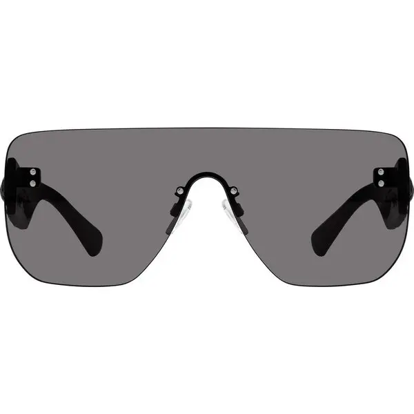 Kurt Geiger 99mm Oversized Shield Sunglasses - Black/ Smoke