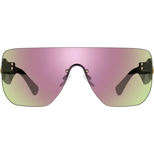 Kurt Geiger 99mm Oversized Shield Sunglasses - Gold/ Rainnbow Gradient