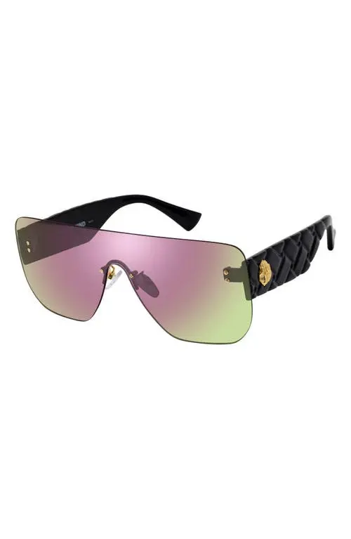 Kurt Geiger 99mm Oversized Shield Sunglasses - Gold/ Rainnbow Gradient