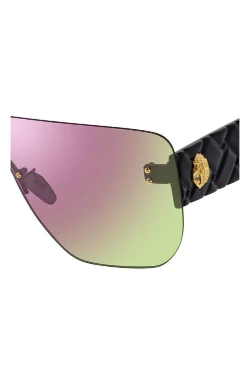 Kurt Geiger 99mm Oversized Shield Sunglasses - Gold/ Rainnbow Gradient