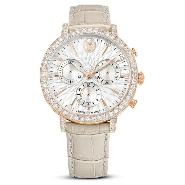 SWAROVSKI Matrix Tennis Chronograph Watch - Beige