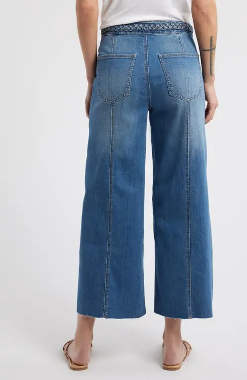 1822 Denim Raw Hem High-waist Wide-leg Jeans