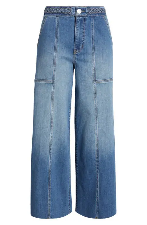1822 Denim Raw Hem High-waist Wide-leg Jeans