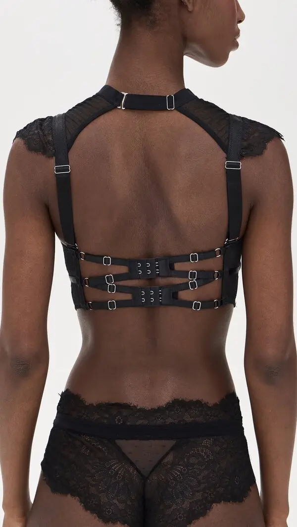 THISTLE AND SPIRE Minna Bodice Bra Top - Black