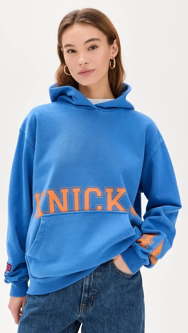 Dannijopro Dannijo Ny Knicks Team Crewneck Hoodie Blue Pigment