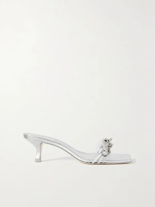 Cult Gaia Lynn Embellished Pvc Mules