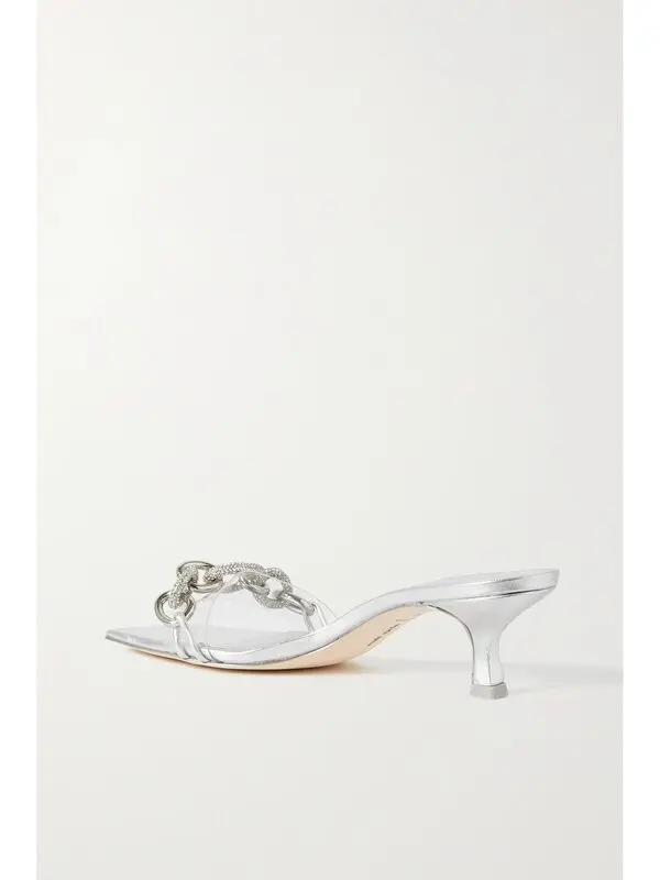 Cult Gaia Lynn Embellished Pvc Mules