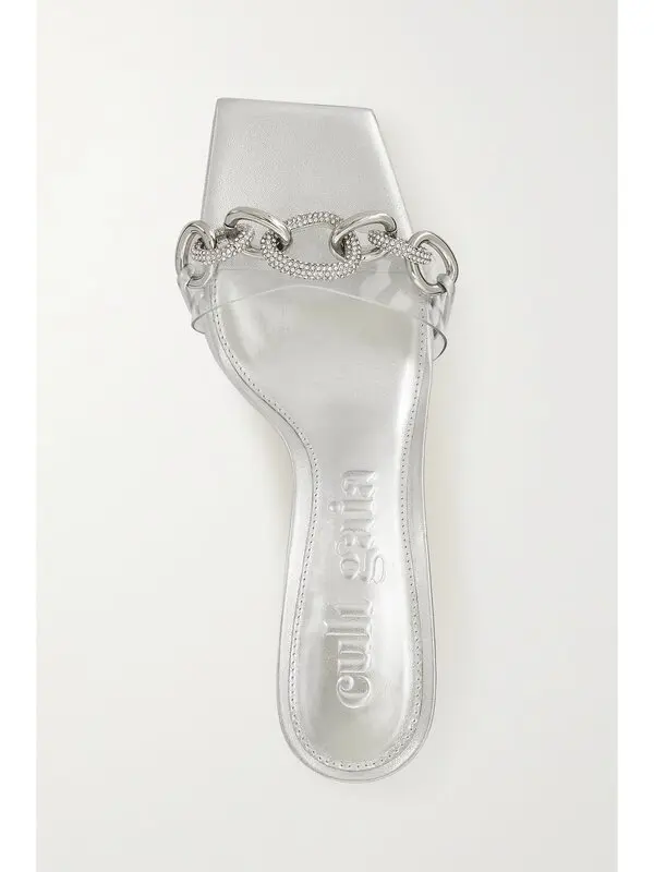 Cult Gaia Lynn Embellished Pvc Mules