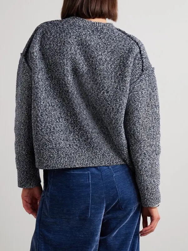 Proenza Schouler White Label Remy Marled Cotton-blend Sweater