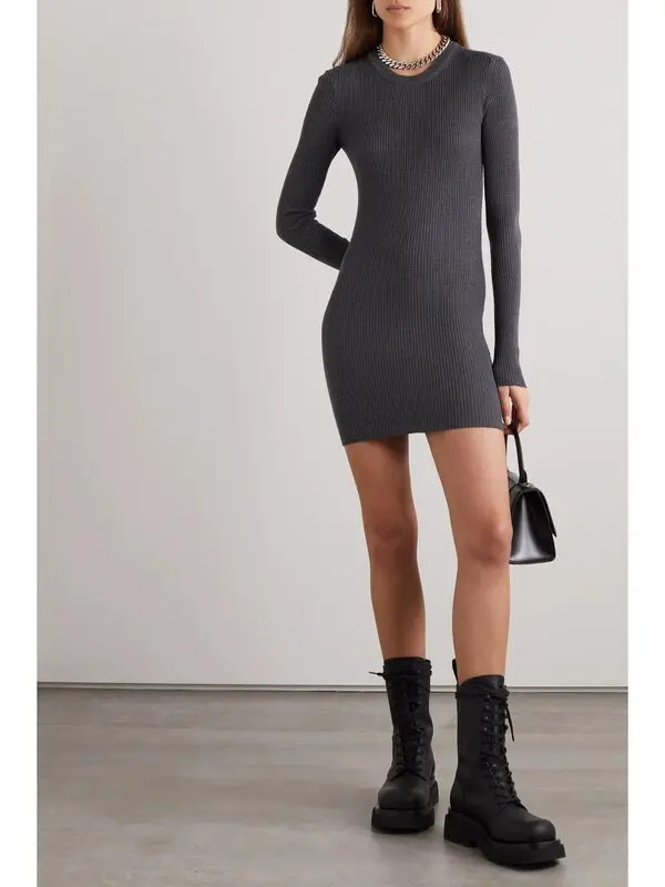 Wardrobe.NYC Ribbed Mini Dress