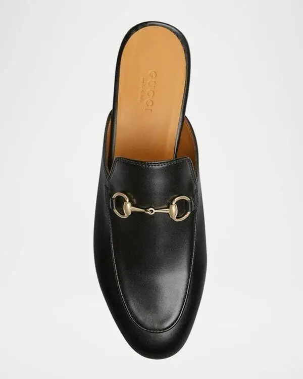 Gucci Princetown Leather Mules - Black