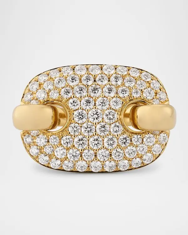 CRIVELLI 18k Yellow Gold Pavé Ring - Diamond