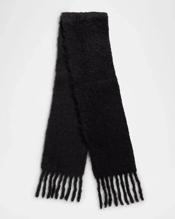 Loewe Wool-blend Fringe Trim Scarf