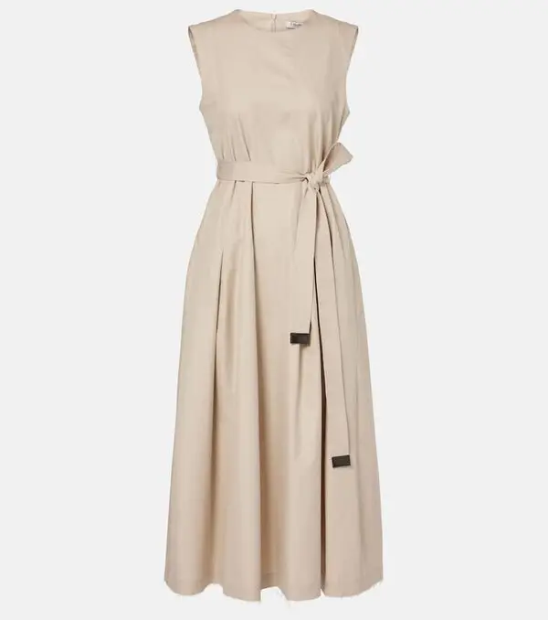 Max Mara Amina Pleated Midi Dress