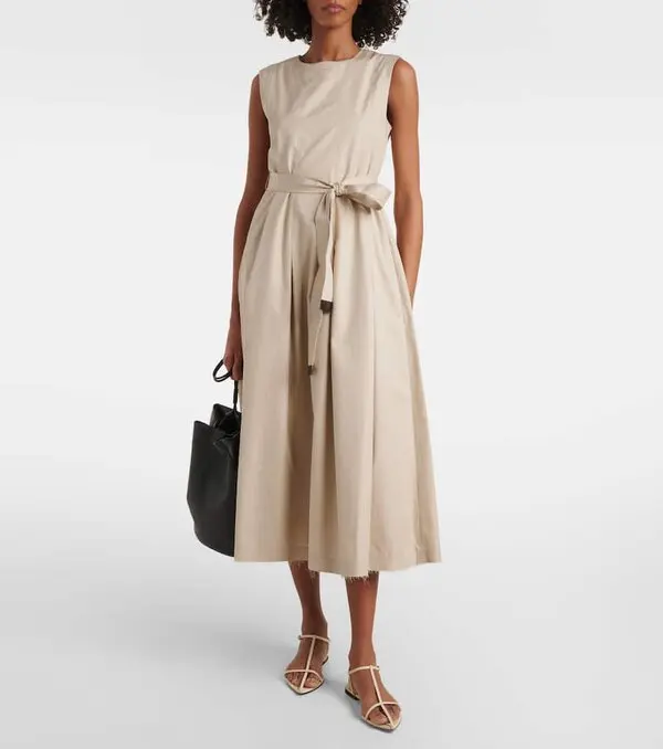 Max Mara Amina Pleated Midi Dress