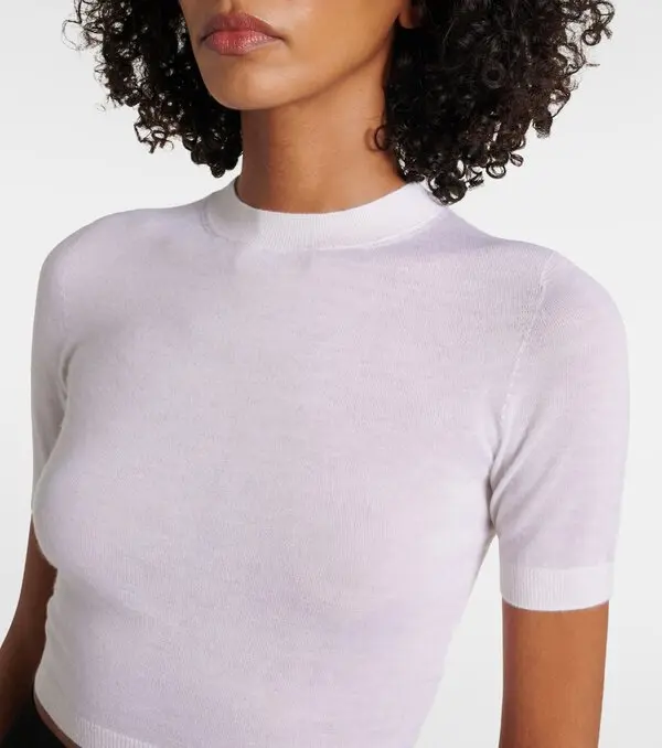 Alaïa Cropped Cashmere Top