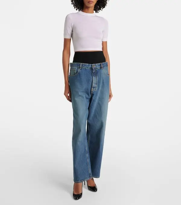 Alaïa Cropped Cashmere Top