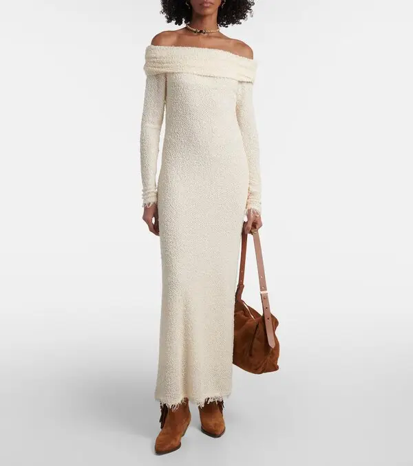 Isabel Marant Ormany Jersey Boucle Maxi Dress