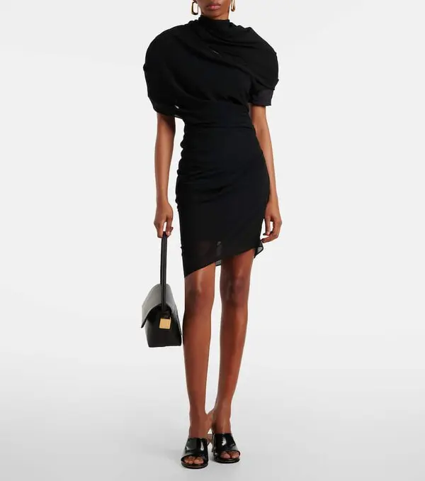Jacquemus Castagna Draped Chiffon Minidress