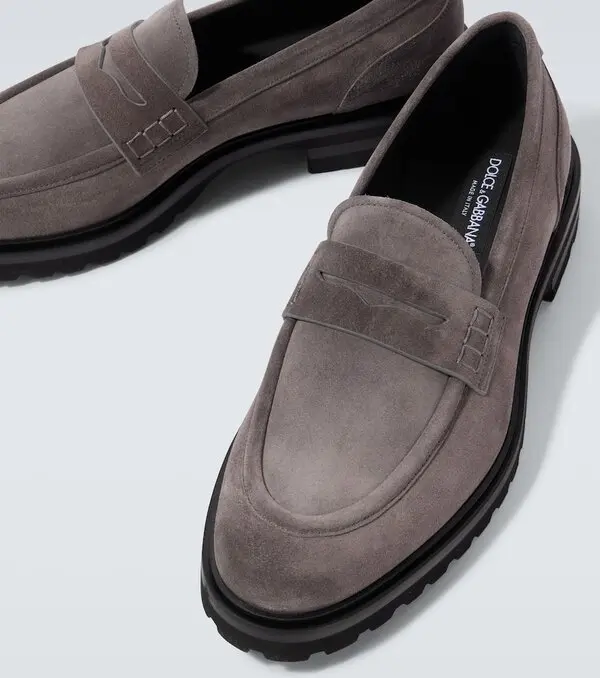 Dolce & Gabbana Altavilla Suede Penny Loafers