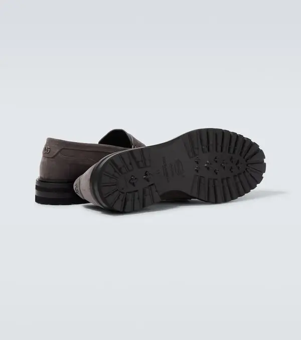 Dolce & Gabbana Altavilla Suede Penny Loafers