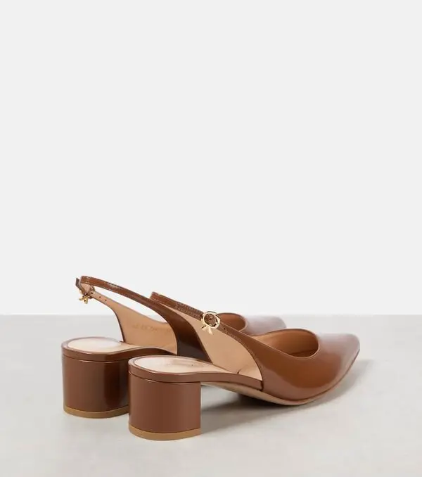 GIANVITO ROSSI 45 Leather Slingback Pumps