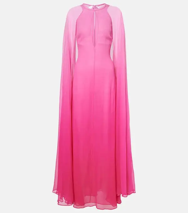 TOM FORD Ombre Cutout Silk Crepon Gown