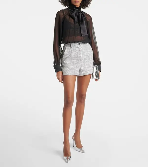 Dolce & Gabbana Quadri-check-tartan Tweed Shorts