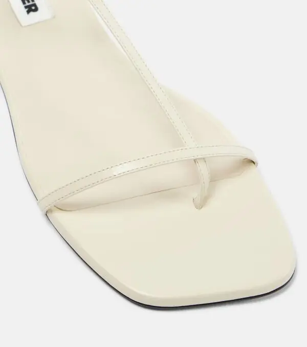 JIL SANDER Leather Thong Sandals - White