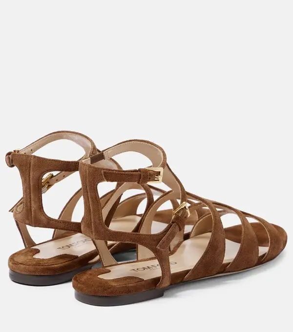 TOM FORD Paradis Suede Sandals - Brown