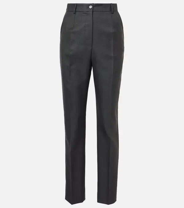 Dolce & Gabbana Slim Fit Wool Pants - Grey