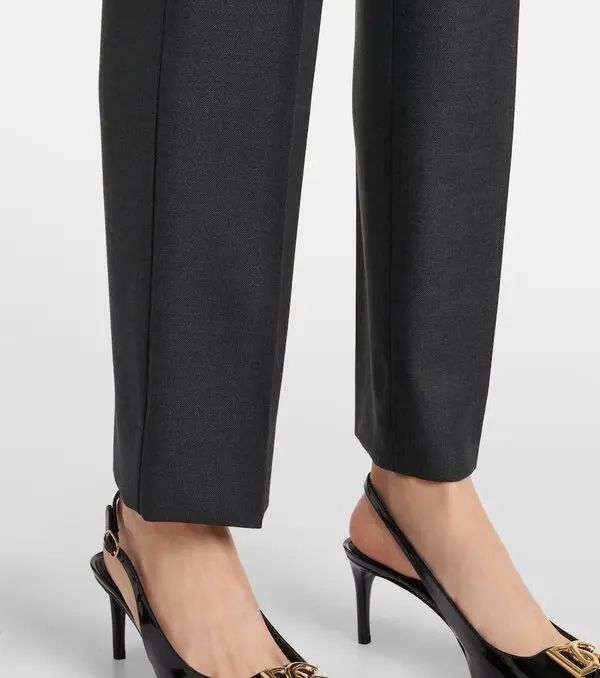 Dolce & Gabbana Slim Fit Wool Pants - Grey
