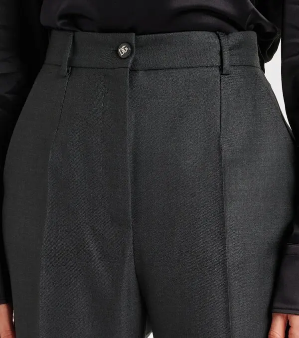 Dolce & Gabbana Slim Fit Wool Pants - Grey