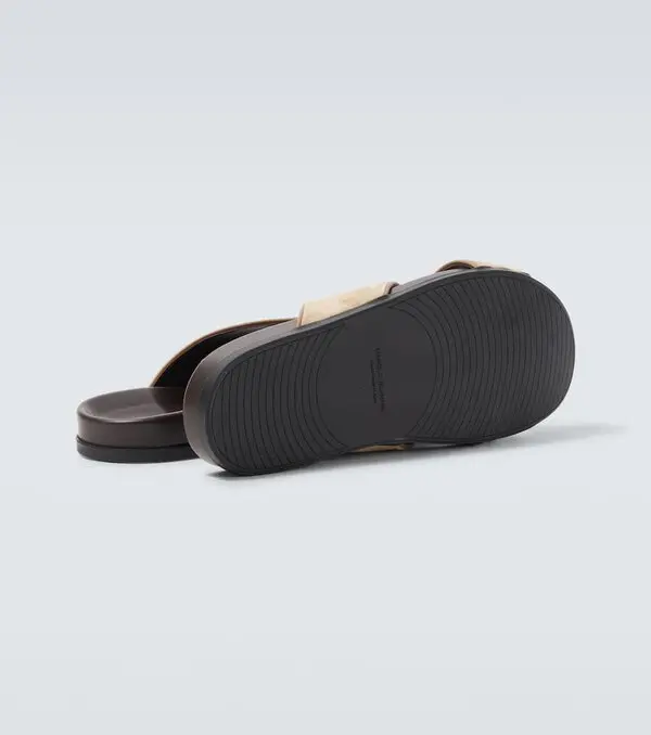 Manolo Blahnik Chiltern Suede Slides - Green