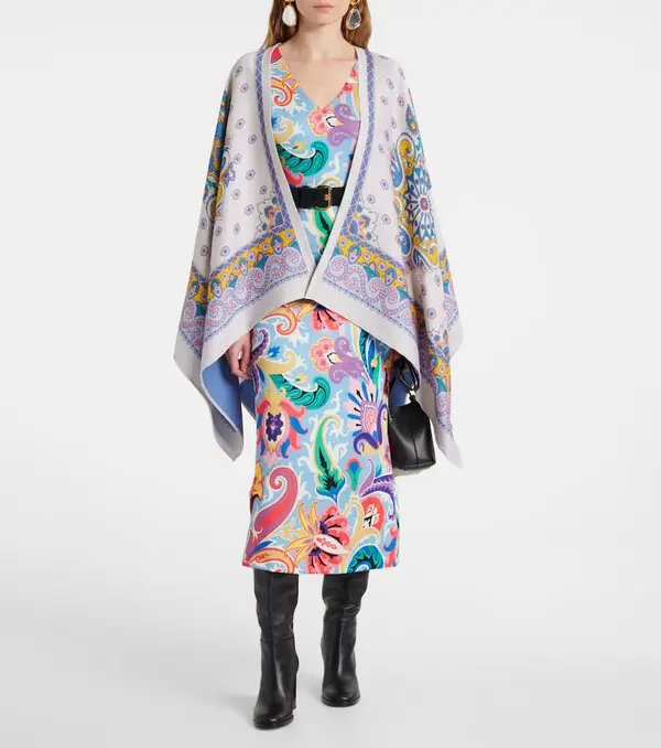 Etro Paisley Print Midi Dress
