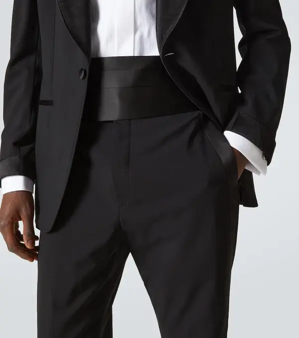 Giorgio Armani Silk Cummerbund - Black