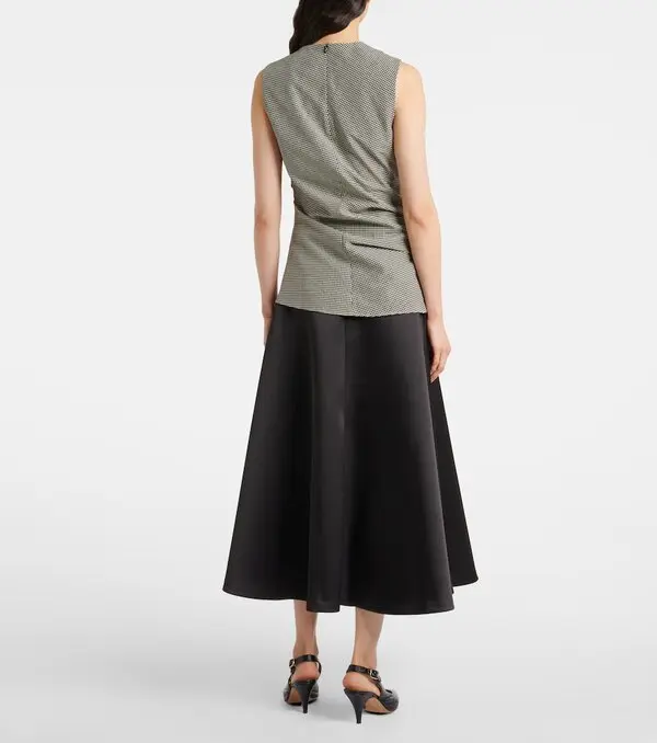RÓHE Checked Wool-blend Top - Multicoloured