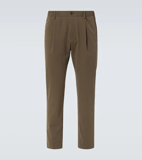 Herno Seersucker Straight Trousers