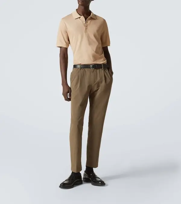 Herno Seersucker Straight Trousers