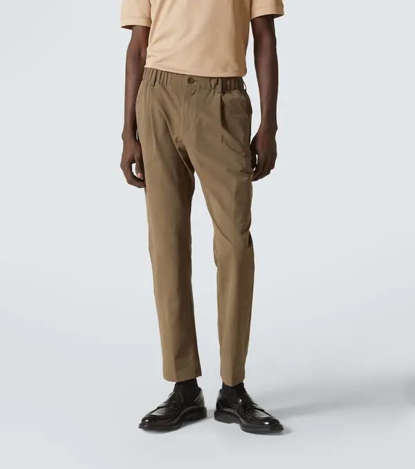 Herno Seersucker Straight Trousers