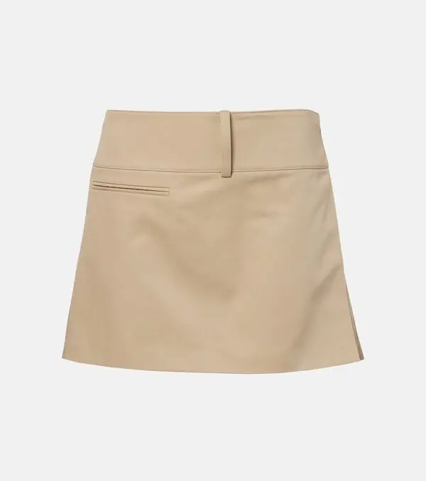 COURREGES Belted Polycotton Miniskirt