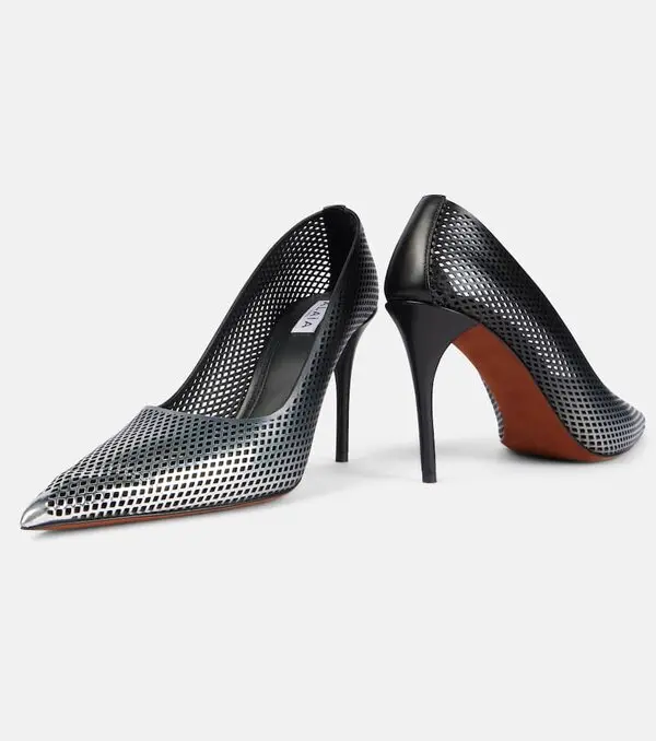 Alaïa 90 Ombré Leather Mesh Pumps