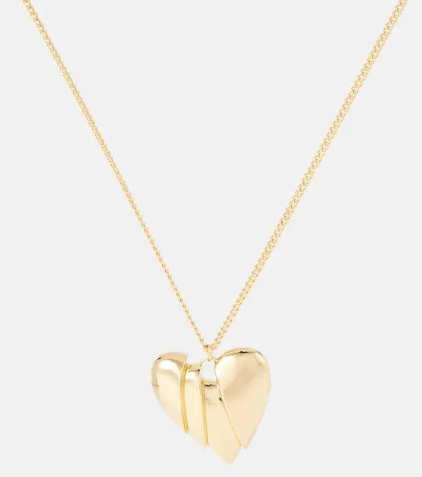 Amina Muaddi Heartbreaker Pendant Necklace - Gold