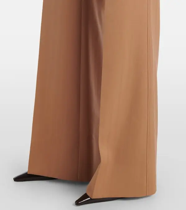 Stella McCartney Low-rise Flared Wool Pants - Beige