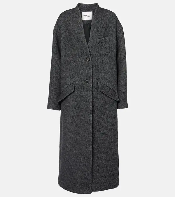 MARANT ETOILE Eris Wool-blend Coat - Grey