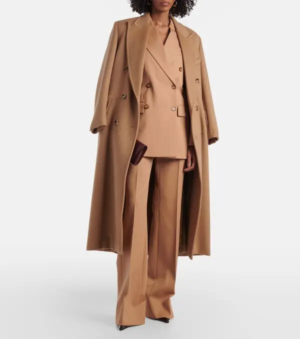 Stella McCartney Striped Double-breasted Wool Blazer